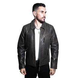 Harrington-Lederjacke aus Rindsleder f&uuml;r Herren-Lima