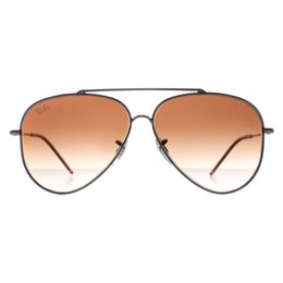 Ray-Ban Aviator Unisex Gunmetal Braun Gradient RB0101S Aviator Reverse