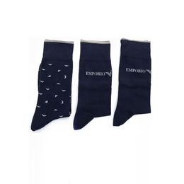 Emporio Armani Herren 3 Paar Socken Geschenk-Set in Marine