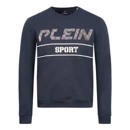 Philipp Plein Sport Schwarz Bold Logo Marineblauer Pullover