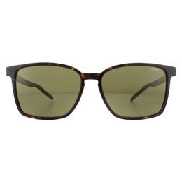 Hugo by HUGO BOSS Square Mens Havanna Gr&uuml;n Sonnenbrille