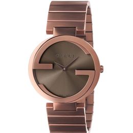 Gucci YA133317 Interlocking Braunes Zifferblatt Unisex-Uhr