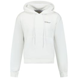 Off-White Caravaggio Crowing Design Weisser ubergrosser Kapuzenpullover