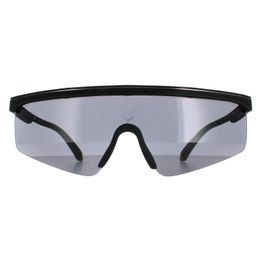 Police Semi Rimless Herren Schwarz Gummi Rauch SPLA28 Lewis Hamilton