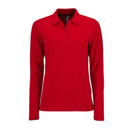 SOLS Womens/Ladies Perfect Langarm-Pique-Poloshirt (Rot)
