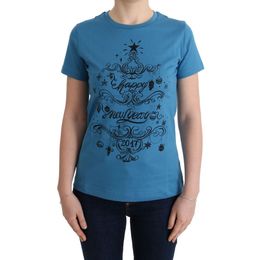 Dolce & Gabbana Dolce & Gabbana Damen Blau Baumwolle 2017 Motiv T-Shirt