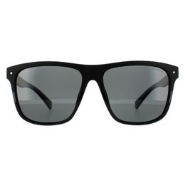 Polaroid Square Mens Schwarz Grau Polarisierte Sonnenbrille