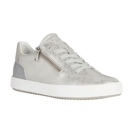 Geox D Blomiee A Synthetik Polyurethan Damen Silber Turnschuhe