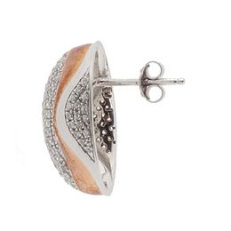 Orphelia Ohrstecker f&uuml;r Damen, 925 Sterlingsilber, Silber/Ros&eacute;gold, ZO-5835
