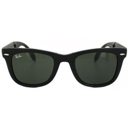 Ray-Ban Sonnenbrille Folding Wayfarer 4105 Matt Schwarz Gr&uuml;n 601S