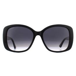 Gucci Butterfly Damen Schwarz Grau Gradient Sonnenbrille