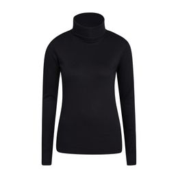 Mountain Warehouse Damen/Damen Meribel Baumwolle Rollkragen Langarm Top (Schwarz)