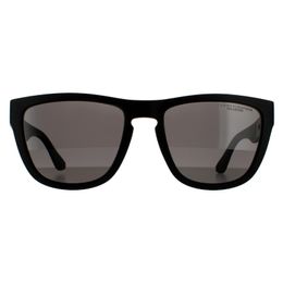 Tommy Hilfiger Square Mens Matte Schwarz Grau Polarisierte Sonnenbrille