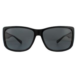Polaroid Suncovers Wrap Unisex Schwarz Grau Polarisierte Sonnenbrille