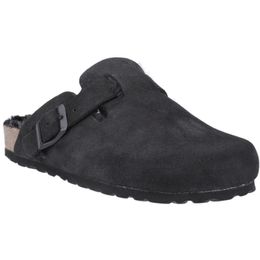 Hush Puppies Jade Leder Damen Schwarz Hausschuhe