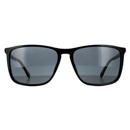 HUGO BOSS Square Mens Schwarz Gold Grau Sonnenbrille