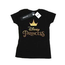 Disney - "Princess Crown Logo" T-Shirt f&uuml;r Damen (Schwarz)
