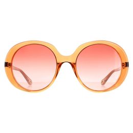 Chlo&eacute; Chloe Oval Womens Transparent Dunkel Orange Orange Gradient CH0007S