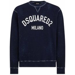 Dsquared2 Milano Logo Cool Fit Marineblaues Sweatshirt