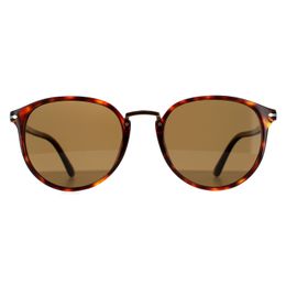 Persol Oval Herren Havana Braun Polarisierte Sonnenbrille