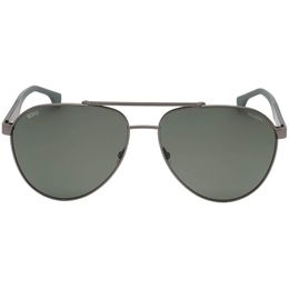 HUGO BOSS Graugr&uuml;ne Polarisierte Linse Matte Ruthenium Sonnenbrille