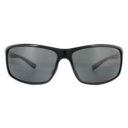 Polaroid Sport Wrap Mens Schwarz Grau Polarisierte Sonnenbrille