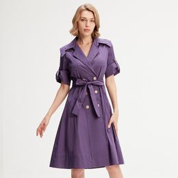 Trenchcoat-Kleid aus Baumwolle