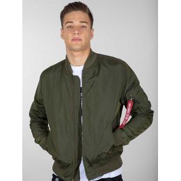 Men's Alpha Industries Ma-1 Tt Bomber Jacket in Dark Green