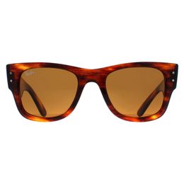 Ray-Ban Square Unisex Gestreifte Havanna Braun RB0840S Mega Wayfarer