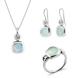 Orphelia 'Anat' Damen-Set aus 925er Sterlingsilber: Halskette + Ohrringe + Ring &ndash; Silber SET-7467