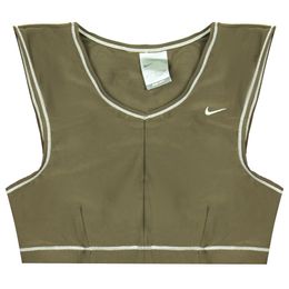 Nike Dri-Fit Sports Bra Fitness V-Ausschnitt braune &auml;rmellose Training Top 222665 204