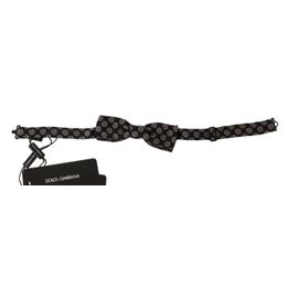 Dolce & Gabbana Dolce & Gabbana Papillon, n&oelig;ud papillon pour homme en soie marron et jacquard &agrave; pois