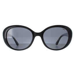 INVU Oval Womens Schwarz Grau Polarisiert B2022