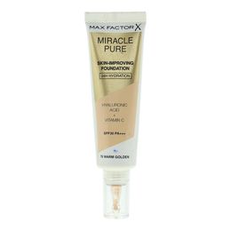 Max Factor Miracle Pure Fond De Teint Am&eacute;liorant La Peau Hydratation 24h Spf30 #76-dor&eacute; Chaud 30 ml