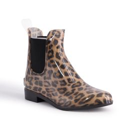 Aus Wooli Australia Womens Regenstiefel mit Schafsfell Einlegesohle enthalten LEOPARD