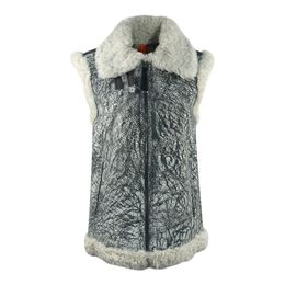 Parajumpers Sax Shearling Nine Chaleco de Cuero Gris