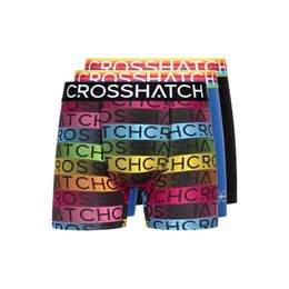 CrossHatch - "Rainbow Mix" Boxershorts f&uuml;r Herren(3er-Pack) (Schwarz)