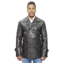 Herren-Peacoat aus Rindsleder-Krakaw