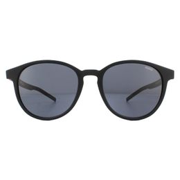 Hugo by HUGO BOSS Runde Mens Matte Schwarz Grau Sonnenbrille