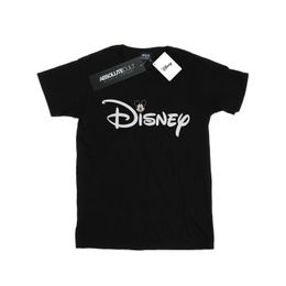 Disney - "Mickey Mouse Logo Head" T-Shirt f&uuml;r Damen (Schwarz)