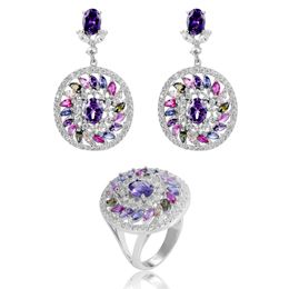 Orphelia 'Enya' Damen 925er Sterling Silber Set: Ohrringe + Ring - Silber SET-7428