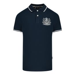 Aquascutum Aldis Marineblaues Poloshirt mit Spitze