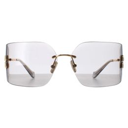 Miu Miu MU54YS 5AK30B Gold hellgrau Sonnenbrille