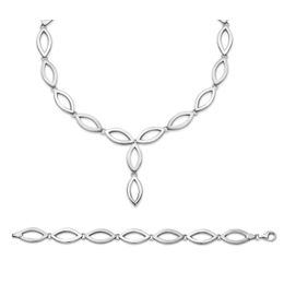 Orphelia Damen 925 Sterling Silber Set: Kette + Armband - Silber SET-039