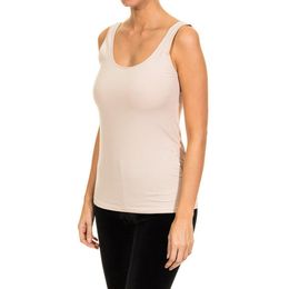 Women's Wide Strap Rundhalsausschnitt Leichtes Stoff-T-Shirt 1045201