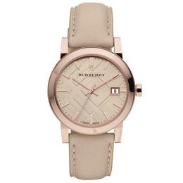 Burberry BU9109 Rose Gold Tone Beige Check Dial Damenuhr