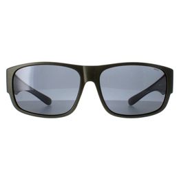 INVU Rectangle Unisex Matte Olive Metallic Grau Polarisiert E2601