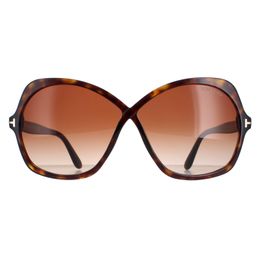 Tom Ford Butterfly Womens Dark Havana Braun Gradient Rosemin FT1013