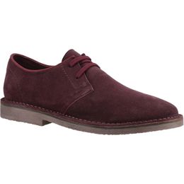 Hush Puppies Scout Wildleder Herren Schn&uuml;rschuhe Bordeaux