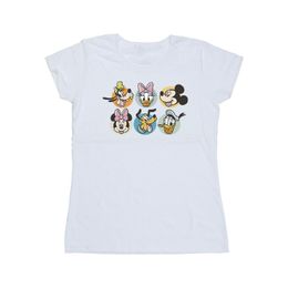 Disney - "Mickey Mouse and Friends" T-Shirt f&uuml;r Damen (Wei&szlig;)